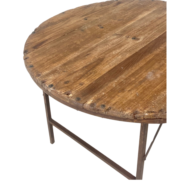Vintage Round Trestle Table - T and C Furniture